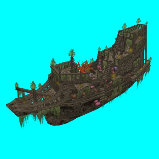Second Life Marketplace - Sunken Shipwreck (33 prims)
