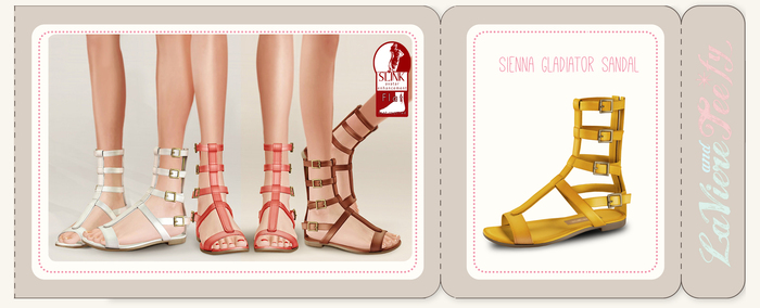 Second Life Marketplace - Tee*fy Sienna Gladiator Sandal Sunny