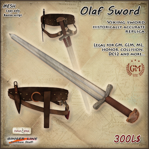 Second Life Marketplace - [Ginger Line] Olaf sword - Viking sword ...
