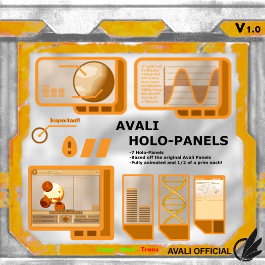 Second Life Marketplace - Avali Holo-Panels