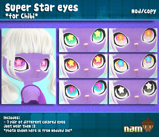 Second Life Marketplace - *NAM* Super Star eyes