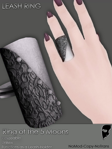 Second Life Marketplace - :(SH):Ring of the 5 Moons Leashholder Ring ...
