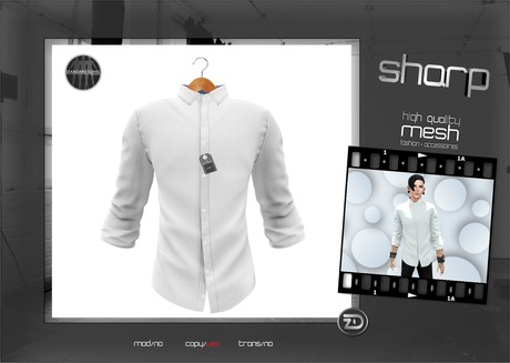 Second Life Marketplace - sharp by [ZD] - MESH - "Clifton" Dress Shirt