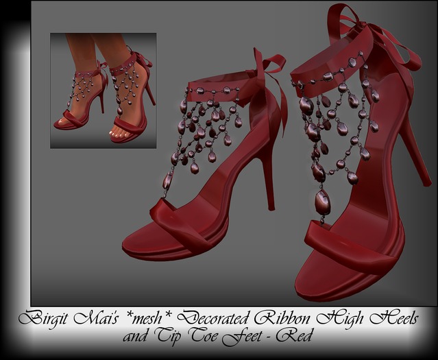 Second Life Marketplace - Birgit Mai's *MESH* Decorated Ribbon High ...