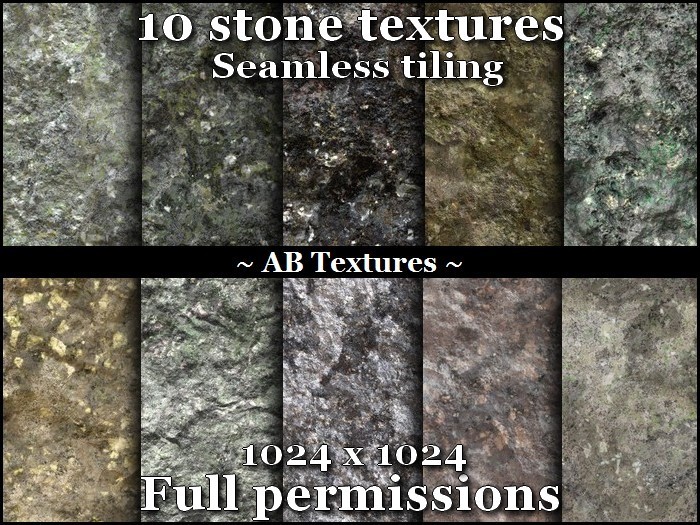 Second Life Marketplace - 10 stone textures 1024x1024 Seamless tiling ...