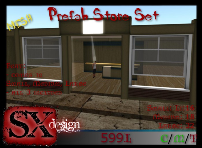 Second Life Marketplace - ~SXD~ Prefab Mesh Store Set