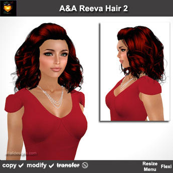 Second Life Marketplace - A&A Reeva Hair Dark Red (Color 2). Classy ...