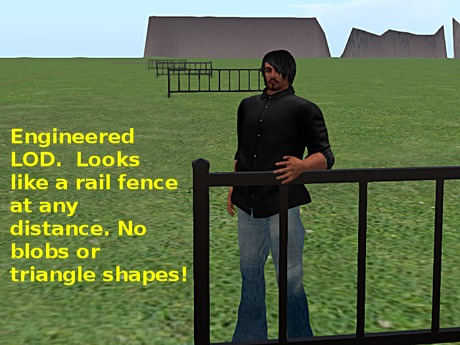 Second Life Marketplace - FULL PERM Medium Oak Grain Railing Set. Mesh ...