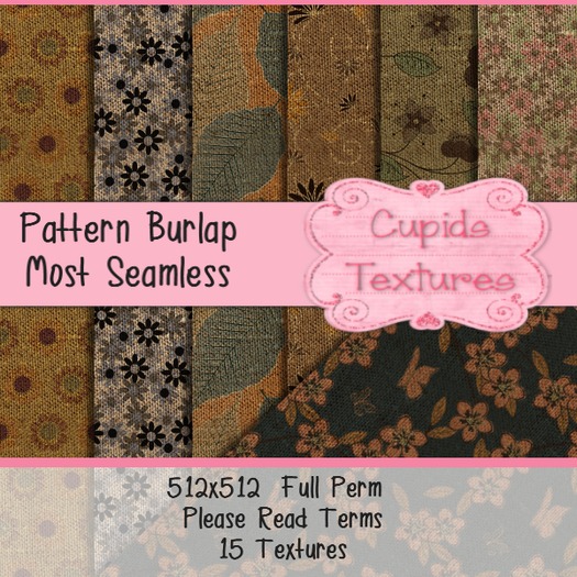 Second Life Marketplace - *Cupids Textures * 15 PATTERN BURLAP