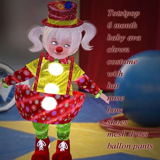 Second Life Marketplace - !!! AFA FASHION totsipop baby clown costume red