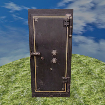 Second Life Marketplace - Slum City - Big Iron Walk-in Safe (4 prim)
