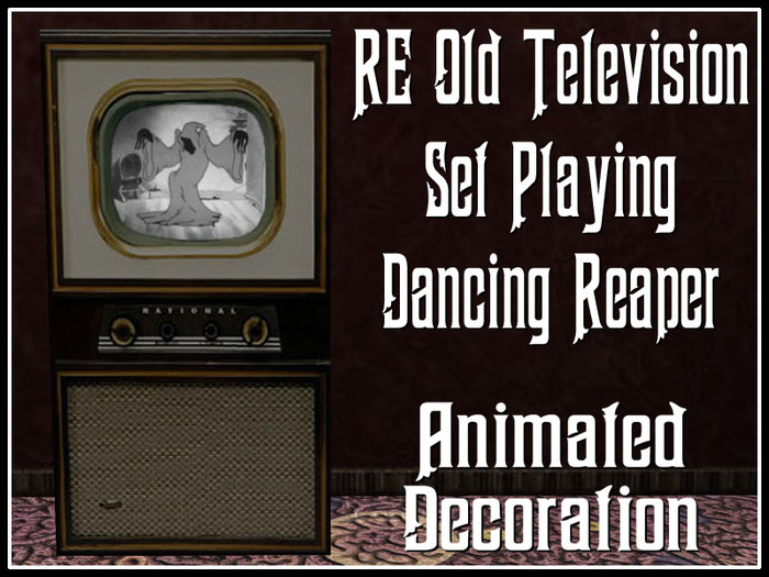Second Life Marketplace - RE Old Television Set Playing Dancing Reaper ...