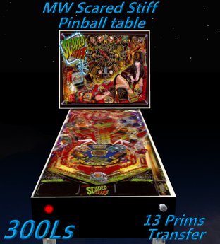Second Life Marketplace - MW Scared Stiff pinball machine boxed