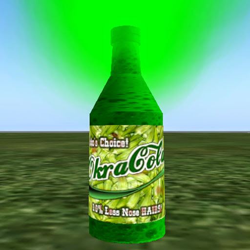 Second Life Marketplace - Okra Cola Bottle (WEAR to Drink!)
