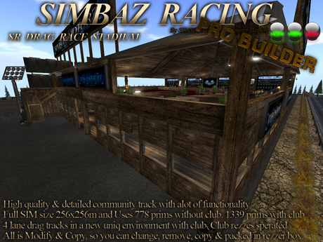 Second Life Marketplace - [SM] Drag Race Stadium