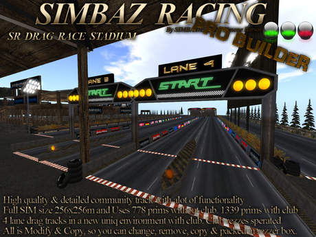 Second Life Marketplace - [SM] Drag Race Stadium