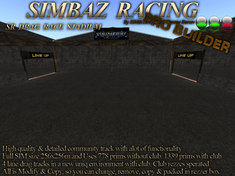 Second Life Marketplace - [SM] Drag Race Stadium