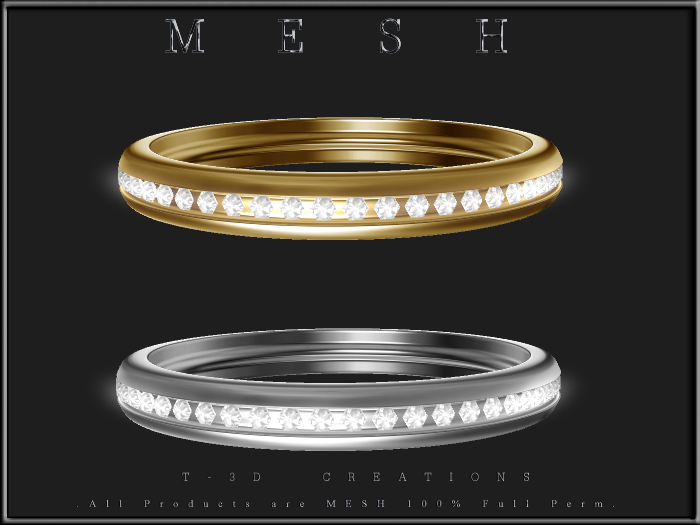 Second Life Marketplace - T-3D Creations [ Ring with Diamonds ] Micro ...