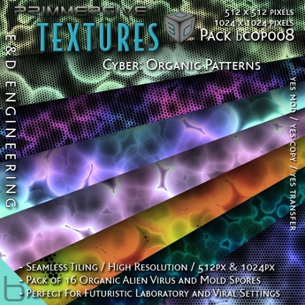 Second Life Marketplace - [bCOP008] 16 512px and 1024px Multicolored ...