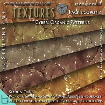 Second Life Marketplace - [bCOP012] 6 512px Glistening Alien Flesh ...