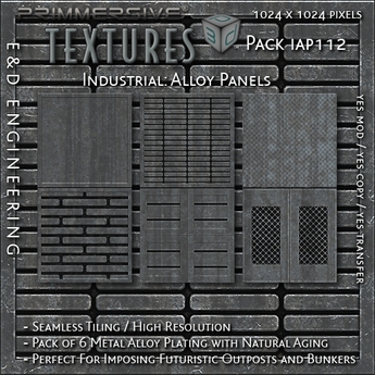 Second Life Marketplace - E&D ENGINEERING: Textures - Industrial Alloy ...