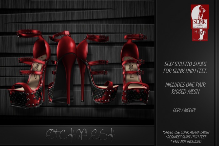 Second Life Marketplace - DEMO [Etchaflesh] Cherry Pop Shandi Stilettos ...