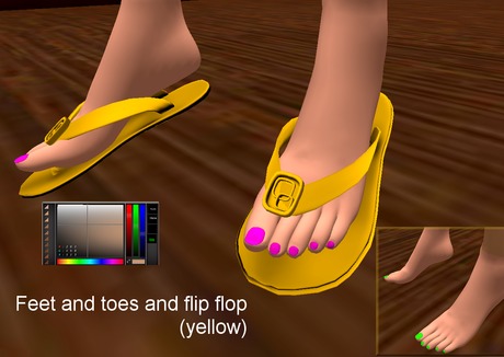 Second Life Marketplace - SLFirst feet with 5 colors flip flap