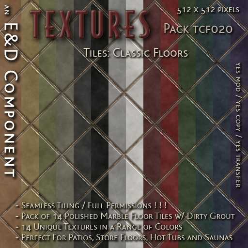 Second Life Marketplace - [TCF020] 14 512px Polished Square Ceramic ...