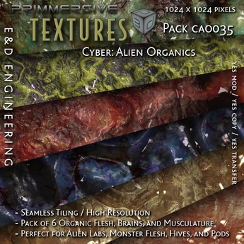 Second Life Marketplace - [CAO035] 6 1024px Alien Organic Surfaces for ...