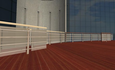 Second Life Marketplace - Modern Glass Railing Texture Pack Glass Rail ...