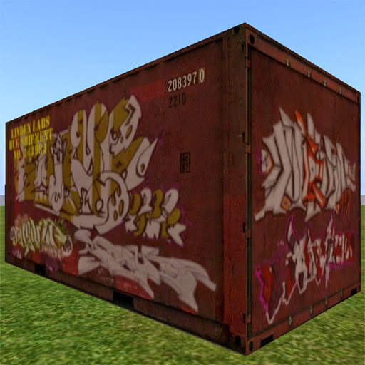Second Life Marketplace - Slum City - Cargo Container E (1 Prim)