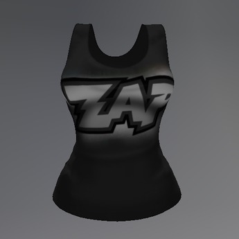 Second Life Marketplace - Charcoal Zap Mesh Tank Top