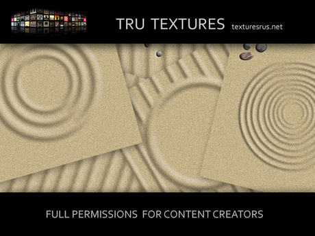 Second Life Marketplace - 15 Seamless Zen Raked Sand Japanese Rock ...