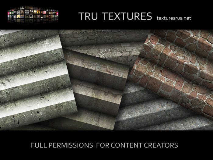 Second Life Marketplace - 11 Seamless Stone Concrete Step Stair ...