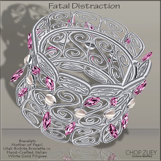 Second Life Marketplace - Fatal Distraction Italian White Gold Bracelet ...