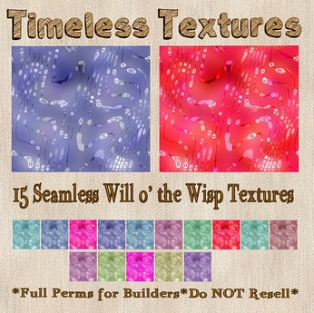 Second Life Marketplace - 15 Seamless Will o' the Wisp Timeless Textures