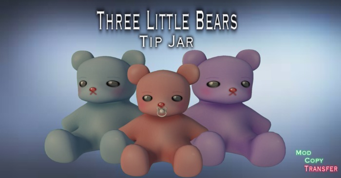 Second Life Marketplace - Three Little Bears Tip Jar