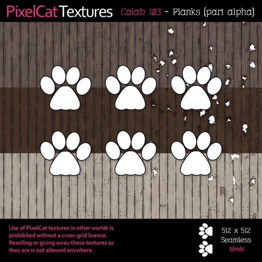 Second Life Marketplace - PixelCat Textures - Colab 103 - Planks (part ...