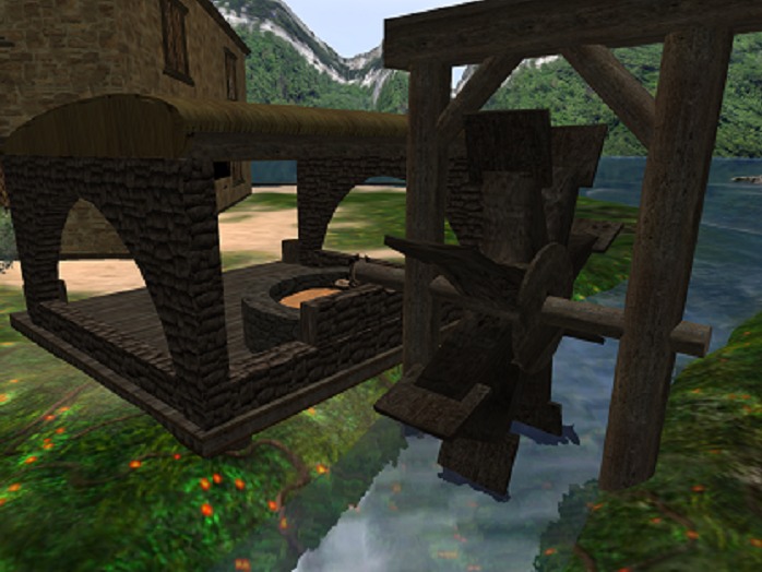 Second Life Marketplace - Medieval Grain Mill - 21 Prims - Box