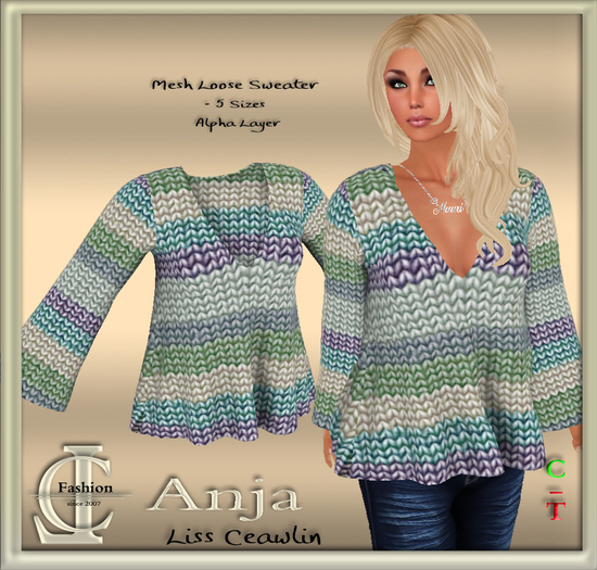 Second Life Marketplace - .:LC:. Anja mesh Loose Sweater #4.1