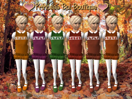 Second Life Marketplace - @}Princess Boi{@ Sassafras Autumn Dress