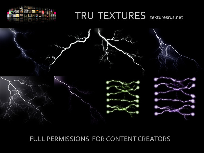 Second Life Marketplace - 10888: Feb 06 - 10 x Lightning Textures on ...