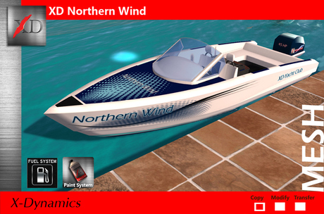 Second Life Marketplace - XD Northern Wind Boat Boxed