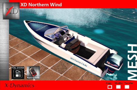Second Life Marketplace - XD Northern Wind Boat Boxed