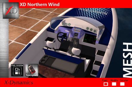 Second Life Marketplace - XD Northern Wind Boat Boxed