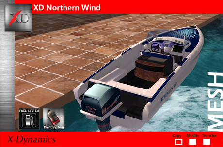 Second Life Marketplace - XD Northern Wind Boat Boxed