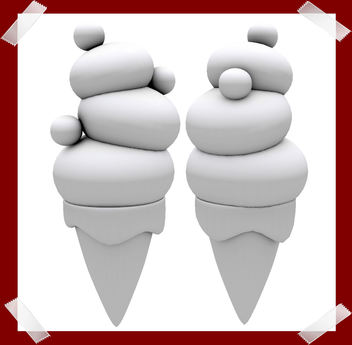 Second Life Marketplace - Full Perm MESH Creepy Ice cream kit for builders