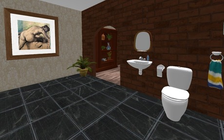 Second Life Marketplace - Complete Bathroom furniture toilet bath towel ...