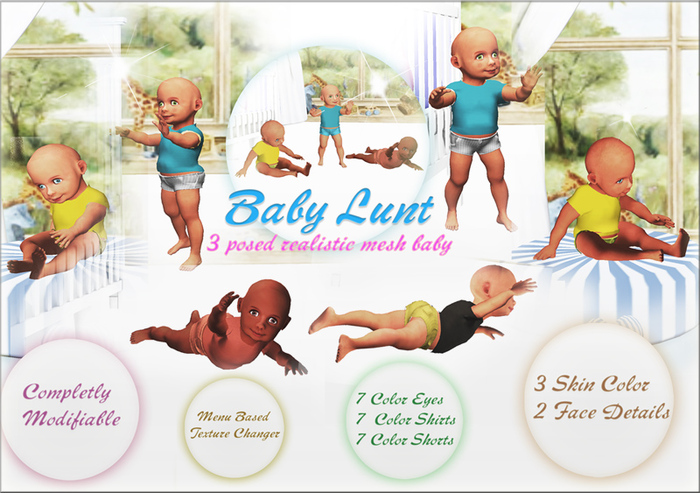 Second Life Marketplace - Baby Lunt Realistic Mesh Baby *NEW* Get Your ...