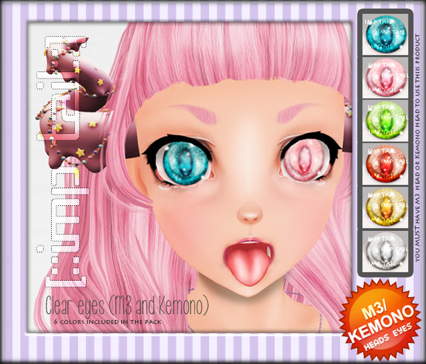 Second Life Marketplace - [IMP TAIL] Clear eyes (M3/Kemono)